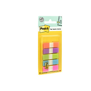 Post-it Flags 6835CB2 Page Flags in Portable Dispenser, 5 Bright Colors, 5 Dispensers, 20 Flags/Color