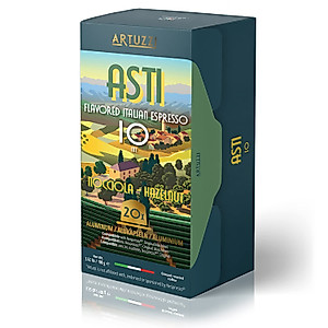 Artuzzi 60ct Compatible Nespresso Pods | Cookie, Almond, Hazelnut Flavored Pods for Original Nespresso | Italian Espresso I Aluminum & Recyclable