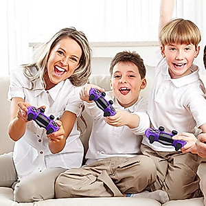 PS4 Controller Grip Skin Anti-Slip Silicone Case Cover for Sony Playstation 4 PS4/Slim/Pro Controller with 8 x FPS Pro Thumb Grips (Purple)