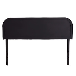 Edenbrook Miller Low Profile, Performance Velvet Headboard for Twin Size Bed-Black Upholstered Twin Headboard