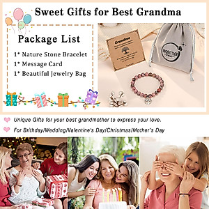 UNGENT THEM Grandma Christmas Gifts Best Grandma Presents Ideas Bracelet Grandmother Grandparents Mothers Day Valentines Day 60th 70th 80th Birthday Abuela Gifts for Elderly Women
