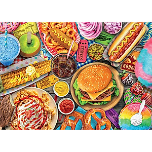 Buffalo Games - LARS - Fun Fair Food - 300 Piece Jigsaw Puzzle for Adults -Challenging Puzzle Perfect for Game Nights - Finished Size is 21.25 x 15.00
