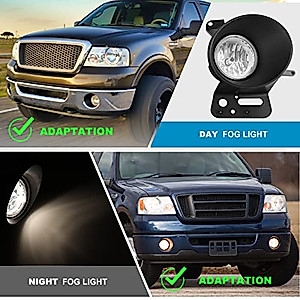 CPW Fog Lights Compatible with 2005 2006 2007 2008 Ford F-150 2006 2007 2008 2010 Lincoln Mark LT Fog Lamp Assembly with H10 12V42W Halogen Bulbs Driver and Passenger Side Clear Lens