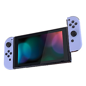eXtremeRate DIY Replacement Shell Buttons for Nintendo Switch & Switch OLED, Light Violet Custom Housing Case with Full Set Button for Joycon Handheld Controller [Only The Shell, NOT The Joycon]