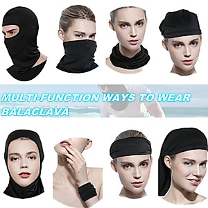 NavlPlasir Balaclava Ski Face Mask: Cooling Neck Gaiter Full Face Cover Hood Shiesty Mask for Men Women 6 Pack (Multi Color-A)