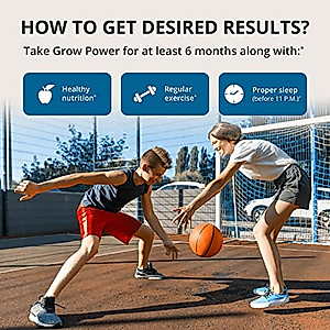 Grow Power Height Growth - Powerful Height Growth Formula for Children (10+) & Teens - Supports Healthy Height Growth, Overall Health with Calcium, Vitamin D3, Phosphorus, Magnesium & More - 60 Caps