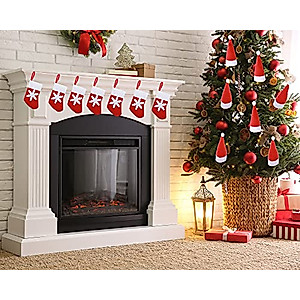 Sawysine 36Pieces Christmas Silverware Holders Christmas Stockings Dinner Table Decorations Mini Santa Hats Cutlery Holder Fork Spoon Knife Storage Bag for Dinnerware Xmas Holiday Dinner Supplies