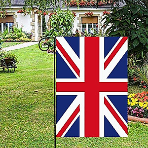 ShineSnow Union Jack British UK Flag Garden Yard Flag 12"x 18" Double Sided, Polyester Great Britian England United Kingdom Welcome House Flag Banners for Patio Lawn Outdoor Home Decor