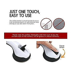 Aladding Shower Handle -12 inch Bathroom Rod, Handles Suction, Grab bar,Over-Blue Lock Safety Suction Cup, Elderly Handle, Auxiliary Supplies（2pcs）, hk-7