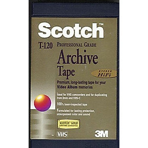 Scotch T-120 Professional Grade Archive VHS Hi-Fi Video Tape