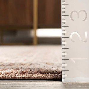 nuLOOM Sorsha Persian Traditional Fringe Area Rug, 5' x 7' 9", Rust