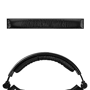 Geekria Protein Leather Headband Pad Compatible with Sennheiser HD380 PRO, HD380, PC350, Game Zero Headphone Replacement Headband/Headband Cushion/Replacement Pad Repair Parts (Black)