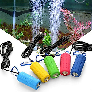 Ochine Aquarium Air Pump Portable Ultra Quiet Mini USB Oxygen Fish Air Pump Hydroponic Oxygen Mute Energy Saving Supplies with Accessories for Fish Tank