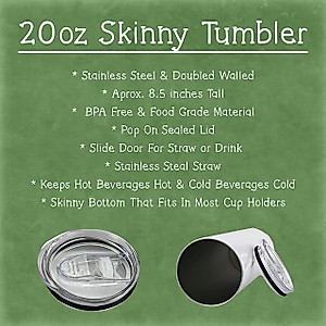 BINGO #1 20oz Stainless Steel Tumbler, Slide Door Lid & Straw Included, Bingo Game Day, Player, Gifts, Keeps Drinks Cold Or Hot