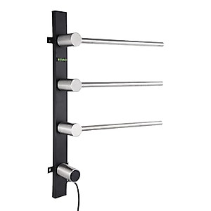 Wall Mounted Towel Warmer | 3 Bar Bathroom Drying Rack | Wall Mountable Quick Heating Waterproof Heated Towel Rail with Smart Temperature Control and Timer for Kitchen, Gym