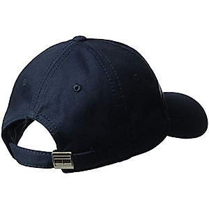 Tommy Hilfiger Men's Men's Dad Hat Avery Baseball Cap, Navy Blazer, One Size US