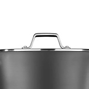 Calphalon Premier 8 Quart Hard Anodized Aluminum Nonstick Multi-Pot Cookware with Tempered Glass Lid and Steamer Inserts, Black