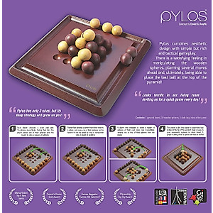 Pylos | Great Wooden Game | Abstract Strategy Board Game| Ages 8+ | 2 Players | 15 Minutes