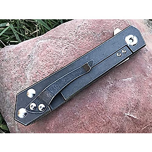 TACTICAL GEARZ EDC Tc4 Titanium Pocket Knife! Tc4 Titanium Handle! Ball Bearing, CPM-D2 Steel Blade! Includes Sheath!