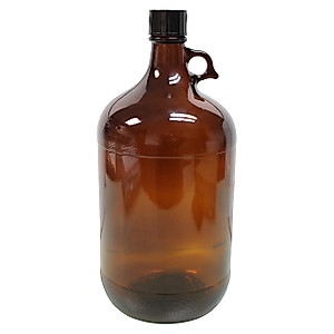 Environmental Express APC2800 Glass Jug, Level 3, Amber, 4 L, Safe-Coat; 6/CS