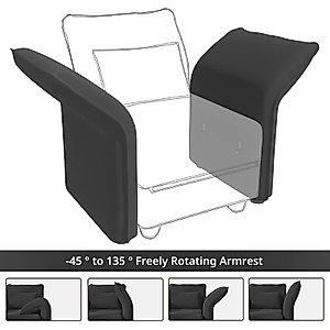 LLappuil Modular Pair of Side Armrest Backrest Module Sofa for Convertible Modular Sectional Couch Sofa Side Armrest, Backrest Grey