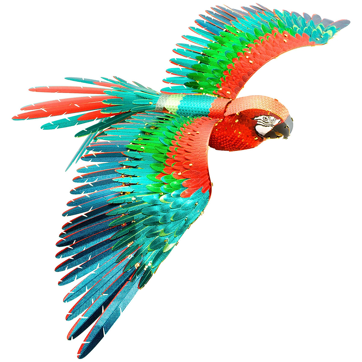 Metal Earth Fascinations Premium Series Jubilee Macaw Parrot 3D Metal Model Kit Bundle with Tweezers