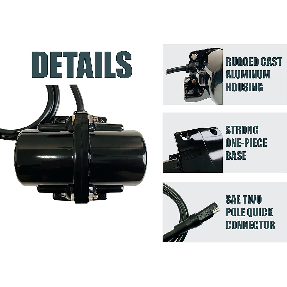 AMBITIONMOTOR VIB50 12VDC Vibrator Vibration Motor for Salt Sand Spreader and Concrete Mixer 65Hz 50LBS