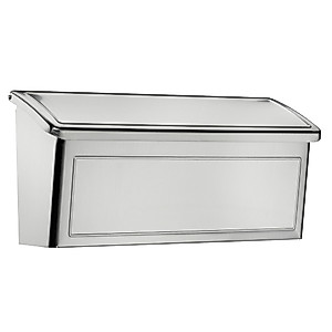 Architectural Mailboxes Venice Stainless Steel Wall Mount Mailbox, 2690PS-10, Stainless Steel, Small Capacity