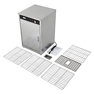 Electric Food Warmer, 5-Layer Commercial Hot Box Holding Cabinet, Countertop Stainless Steel Warming Cabinet Concession Warmer with Adjustable Temperature, for Storing Pizza, Patty, Pastry-110V, 600W