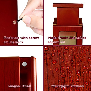 PCS Pet Urns for Dogs Ashes, Dog Photo Urn, Urns for Dog Ashes, Pet Cremation Box Red-Small