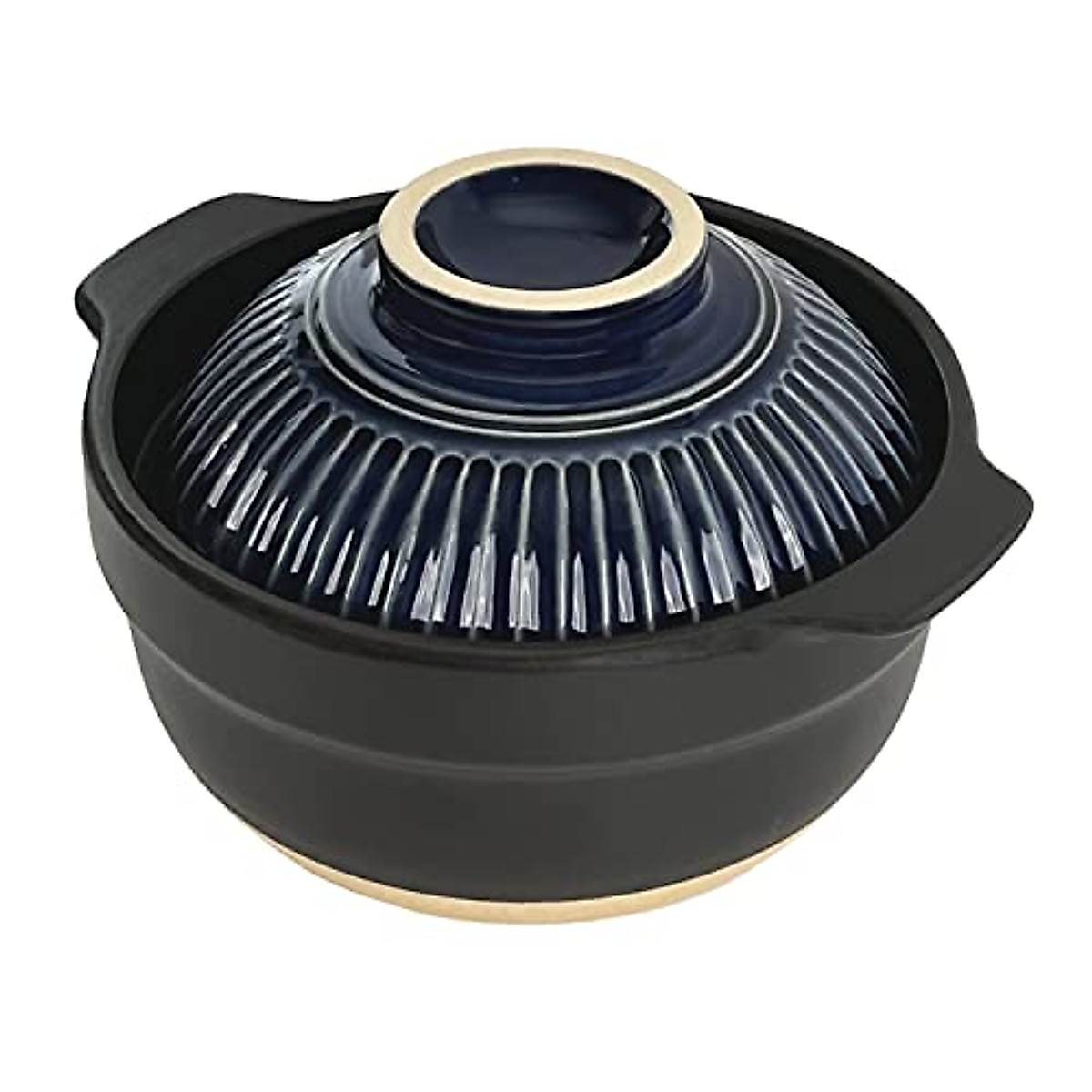 KAKUSEE-Kissui-Japanese Style Donabe Earthenware Clay Pot Hot Pot Rice Cooker, Small Size, for one serving
