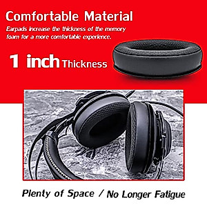 Revolver Ear Pads for Cloud Revolver / Revolver S Headset I Thicker 1 Inch Enhanced Memory Foam - Hybrid Mesh Upgrade More Comfort by DIMOST
