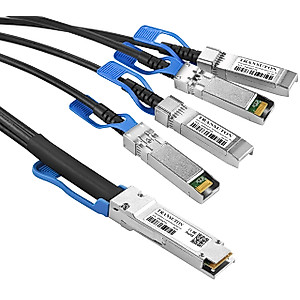 TRANSUTON 100G QSFP28 Breakout DAC Cable | QSFP28 to 25G SFP28 Passive Direct Attach Copper Twinax Cables for Cisco QSFP-4SFP10G-CU5M, 5-Meter(16.4ft)