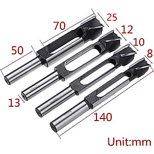 Wood Hole Cutter Dowels and Plug Drill Woodworking Cutter Tools (10mm)