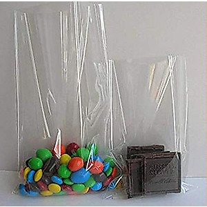 100x Clear Flat Cello/Cellophane Treat Bag 6x8 inch(1.2mil) Gift Basket Supplies
