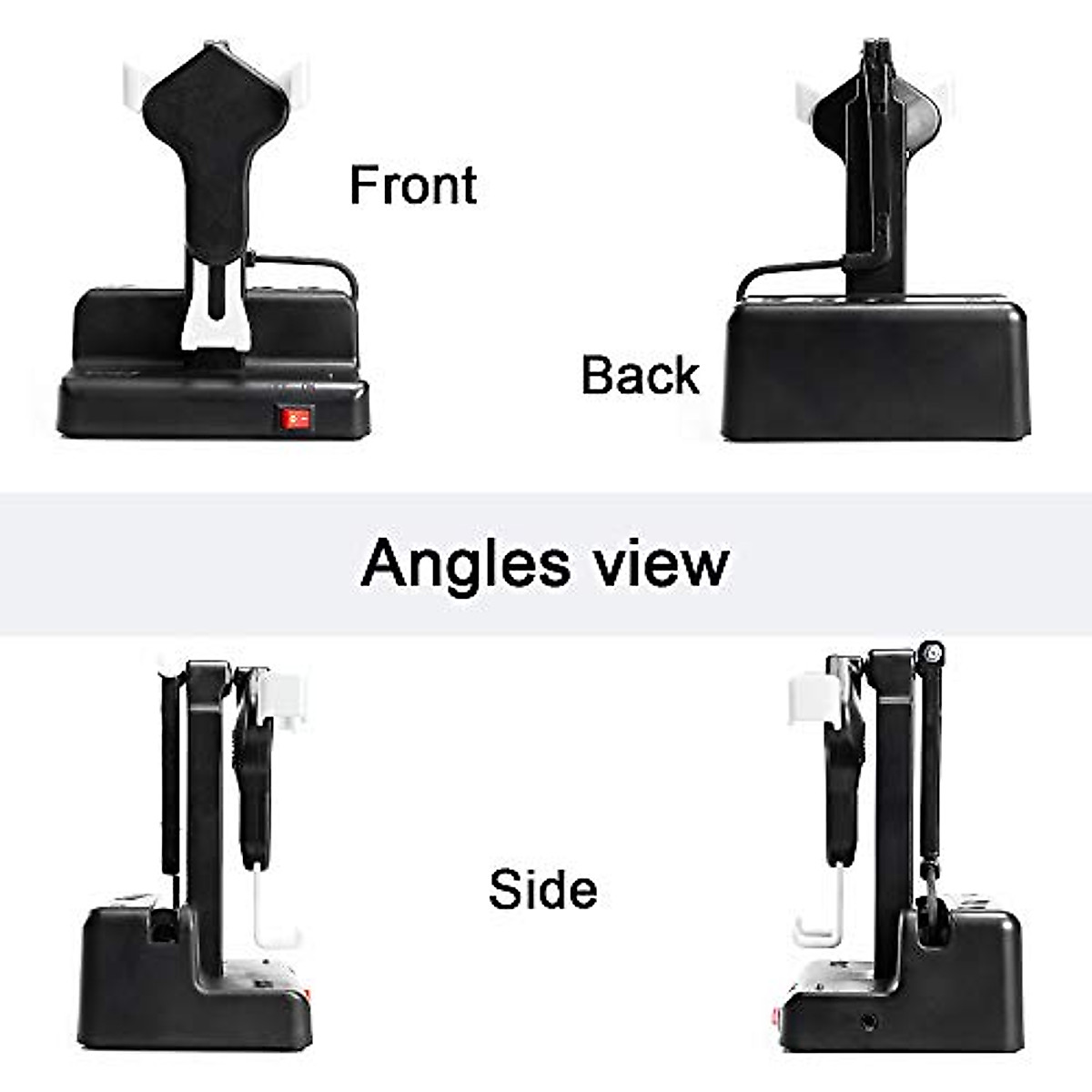 Ermorgen Automatically Steps Counter Compatible for Pokemon Go Cellphone Pedometer (Width Under 3.4 inches) Electric Version Non-Magnetic, Mute Stainless Steel Bearings Quick Steps Earning- White