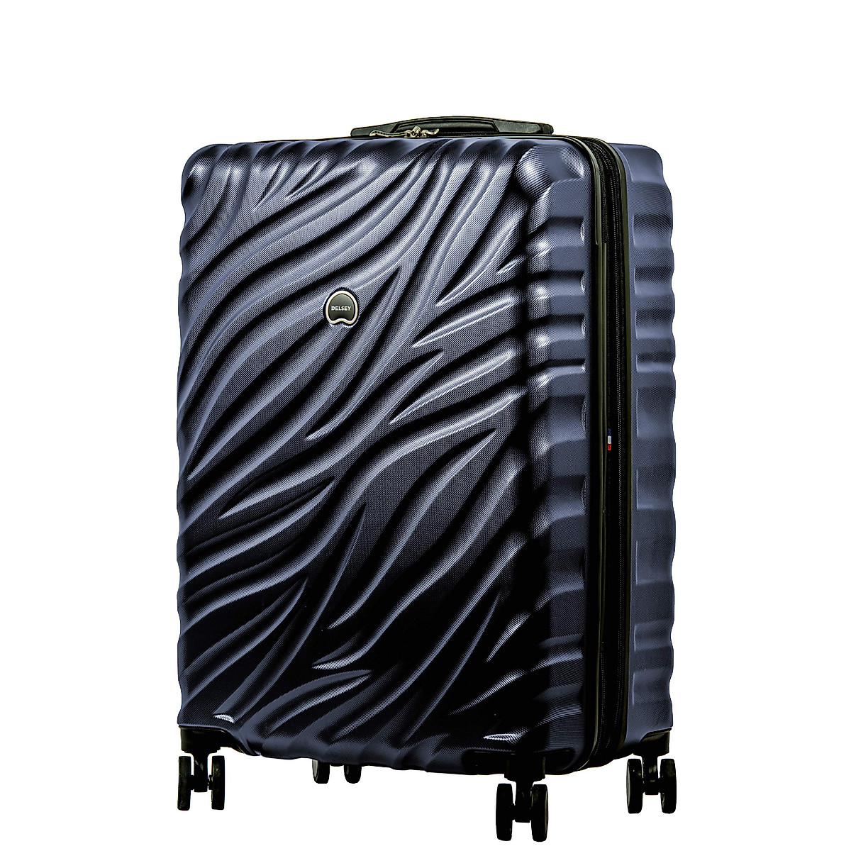 Delsey Paris Alexis Durable Hardside Luggage, Expandable Lightweight 4-Wheel Spinner, Easy Grip Telescoping Handle for Smooth Mobility, TSA-Lock Incorporated, Men and Women, Navy, Check-In 25-Inch