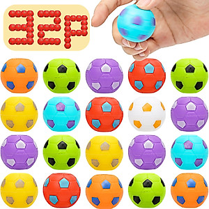 AZEN 32 Pcs Soccer Party Favors for Kids 4-8 8-12, Mini Fidget Spinners Soccer Ball Toys, Goodie Bags Stuffers for Birthday Party, Treasure Box Toys for Classroom, Return Gifts for Kids