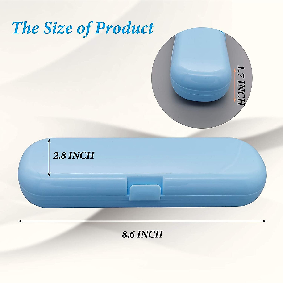 2 Pcs Electric Toothbrush Travel Case, Portable Travel Toothbrush Holder for Philips sonicare and Other Electric Toothbrush Set by VeniCare (Blue&White)