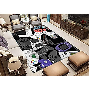 Gamer Controller Area Rugs Non-Slip Floor Mat Doormats Home Runner Rug Carpet for Bedroom Indoor Outdoor Play Mat Nursery Throw Rugs Yoga Mat