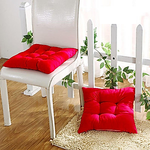 vanki Soft Chair Cushion/Pad - 14" x 14", Red