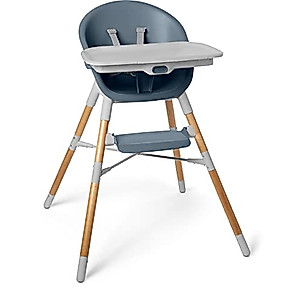 Skip Hop Baby High Chair 4 in 1 Convertible High Chair, EON, Slate Blue