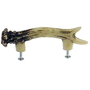 Deer Antler Drawer Handle Pull, 2pc Set, 5.5", Rustic Lodge Cabin Decor
