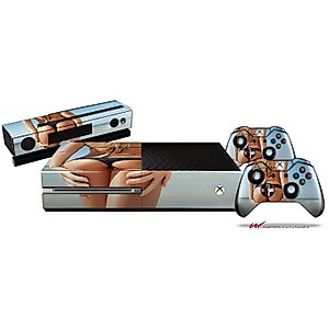 Kayla Delancey Black Bikini 7 - Holiday Bundle WraptorSkinz Decal Style Vinyl Skin Wrap Compatible with Xbox One Original Console, Kinect and 2 Controllers (Gaming System NOT Included)