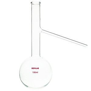 DONLAB GDU0100 Glass 100ml Distilling Flask Round Bottom with Side Arm