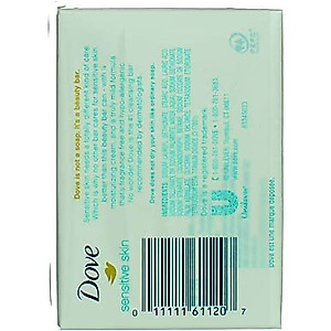 Dove Sensitive Skin Beauty Bar Soap, Unscented, 4 oz, 2 Ct (2 Pack) (Bundle)