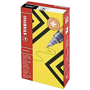 Stabilo 2018/36 Rollerball Worker Medium, 0.5 mm, Green, Pack of 10