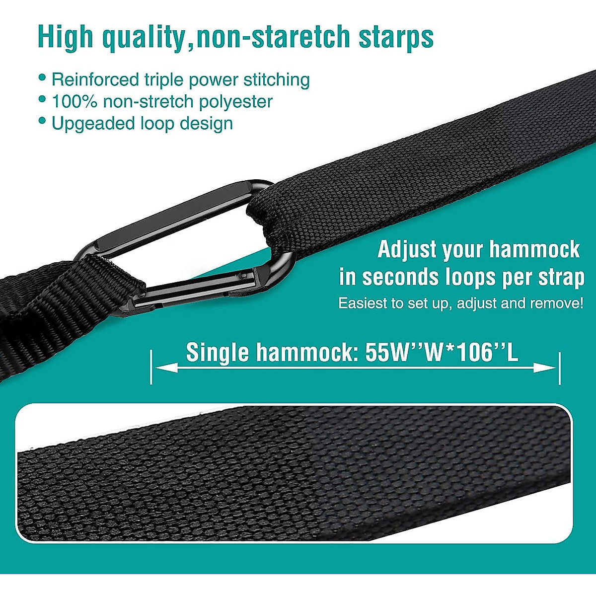 Single & Double Camping Hammock with Mosquito/Bug Net, Outdoor Portable Parachute Nylon Hammock with Tree Straps, Lightweight Backyard Hammock Survival Travel Bed 110" L x 59" W (Blue/Sky Blue)