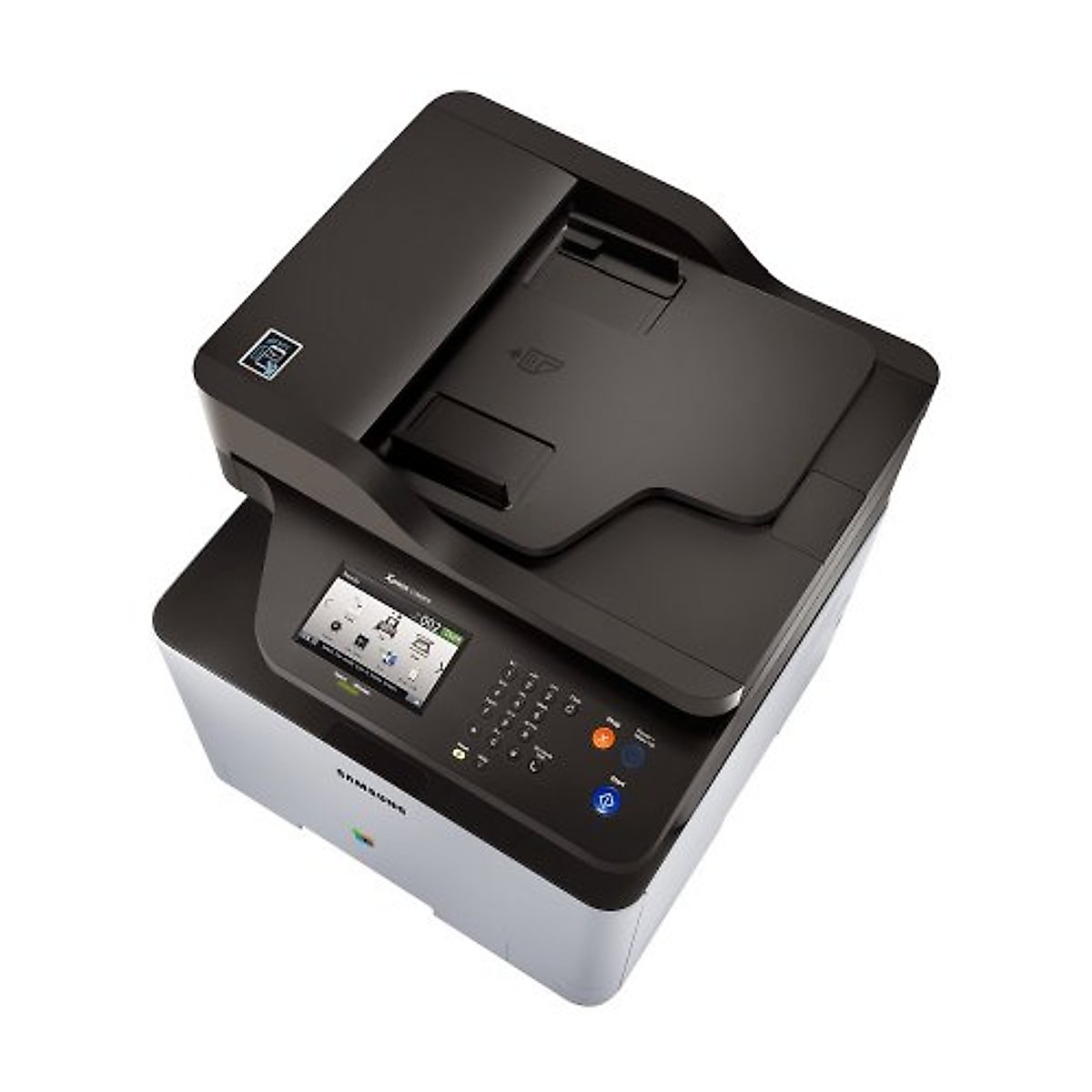Samsung Xpress C1860FW Color Laser MFP (19 ppm) (533 MHz) (256 MB) (8.5" x 14") (9600 x 600 dpi) (Max Duty Cycle 40000 Pages) (p/s/c/f) (USB) (Ethernet) (Wireless) (Touchscreen) (250 Sheet Input Tray) (1 Sheet Multipurpose Tray) (50 Sheet ADF)