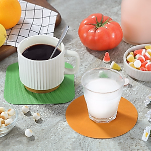 4PCS Jar Opener Gripper Pads, MONGSEW Rubber Jar Opener Grippers for Seniors with Arthritis & Weak Hands (Orange+Green)